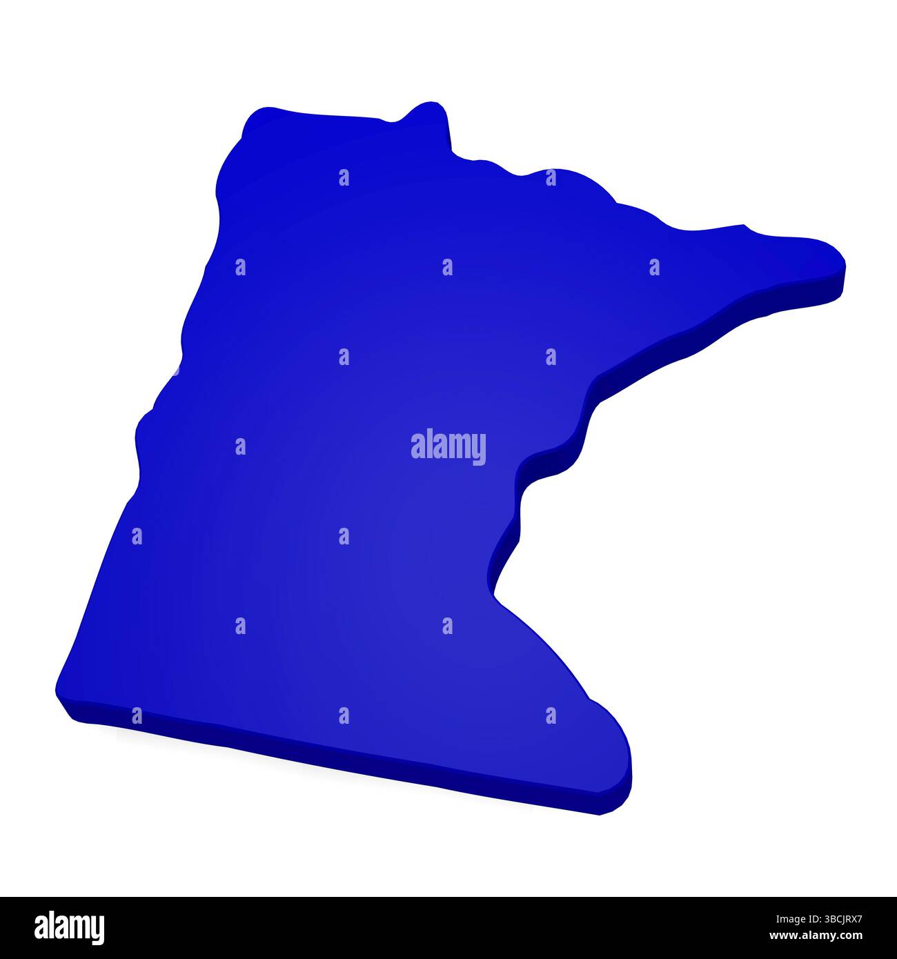 3d map of Minnesota Stock Photo - Alamy