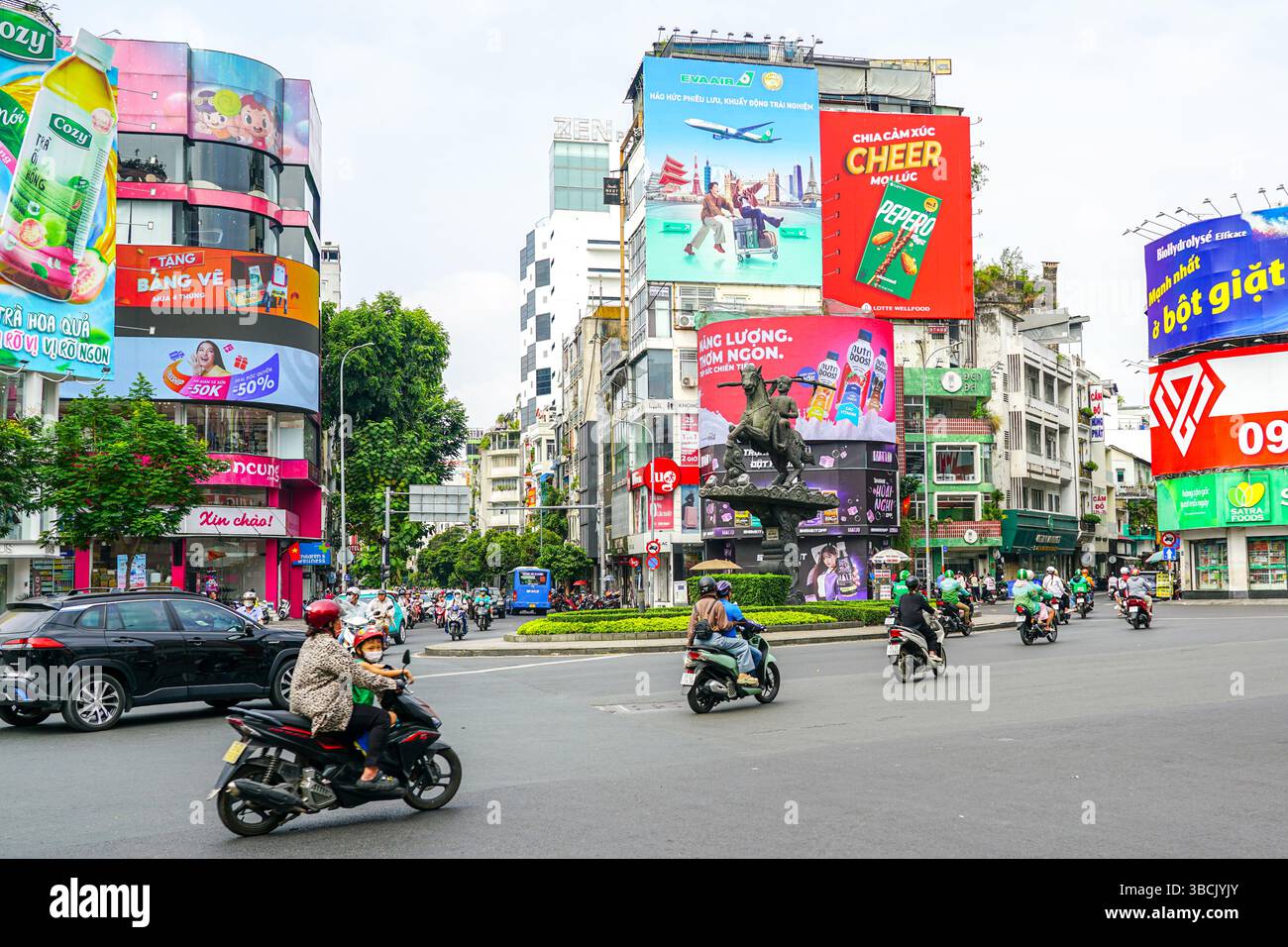 Ho Chi Minh City, Vietnam - March 16, 2025: Equestrian statue of Thanh ...