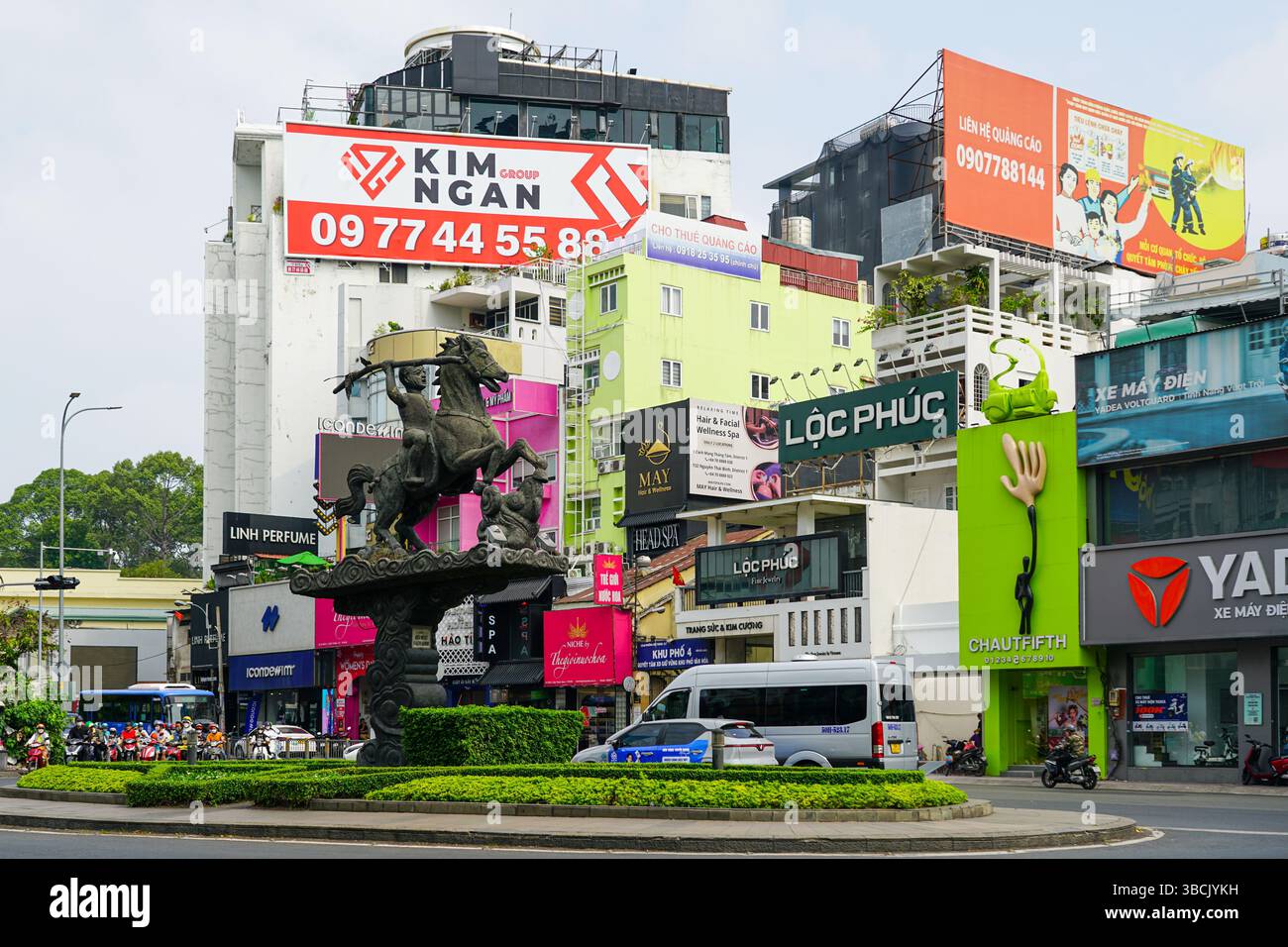 Ho Chi Minh City, Vietnam - March 16, 2025: Equestrian statue of Thanh ...