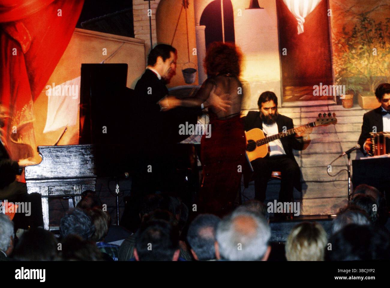 Tango dancer and band in tango bar, Buenos Aires, Argentine, Tango ...