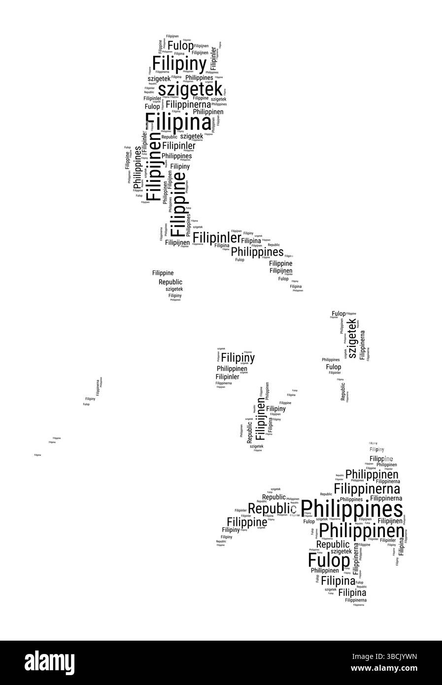 Flag philippines on world map Stock Vector Images - Alamy