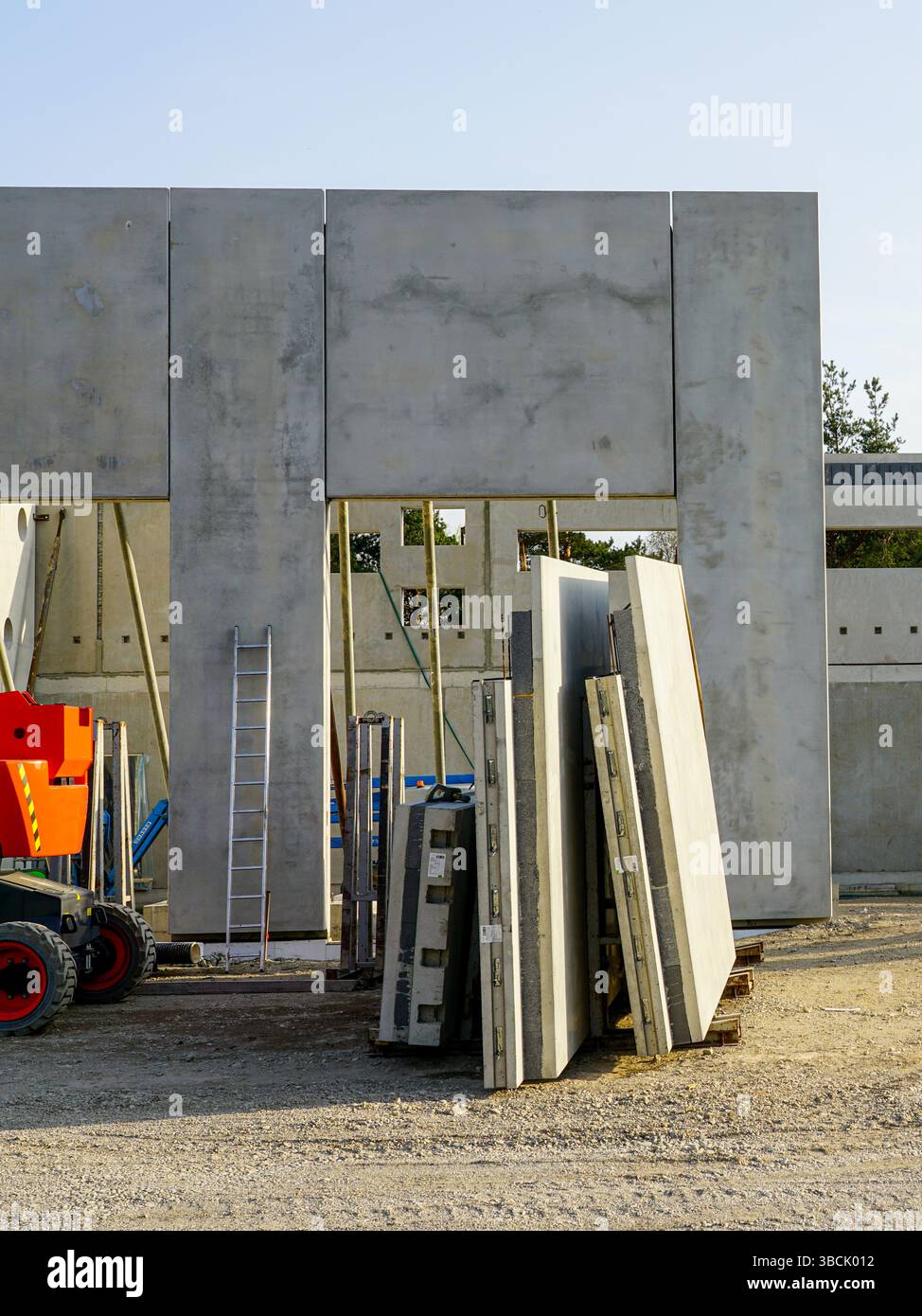 Unfinished prefabricated reinforced concrete panel construction ...