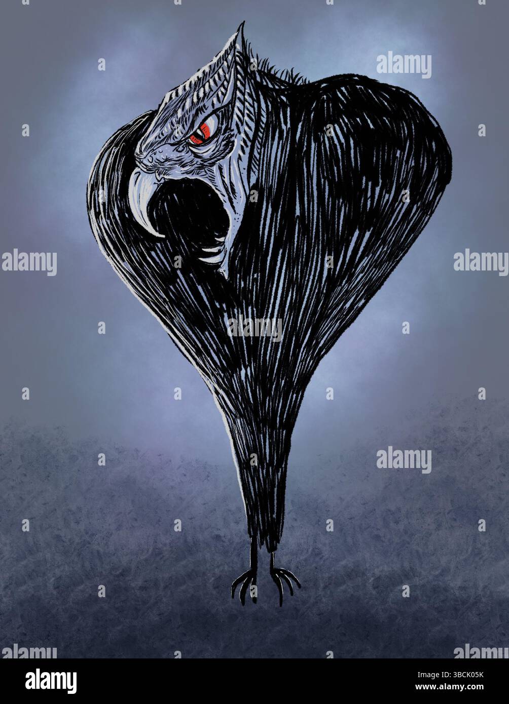 creepy evil demonic entity Stock Photo - Alamy