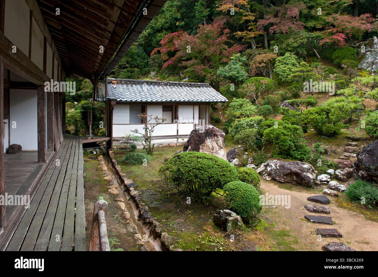 Chikurinji Temple scenic landscape Japanese garden (竹林寺 名勝庭園) with ...