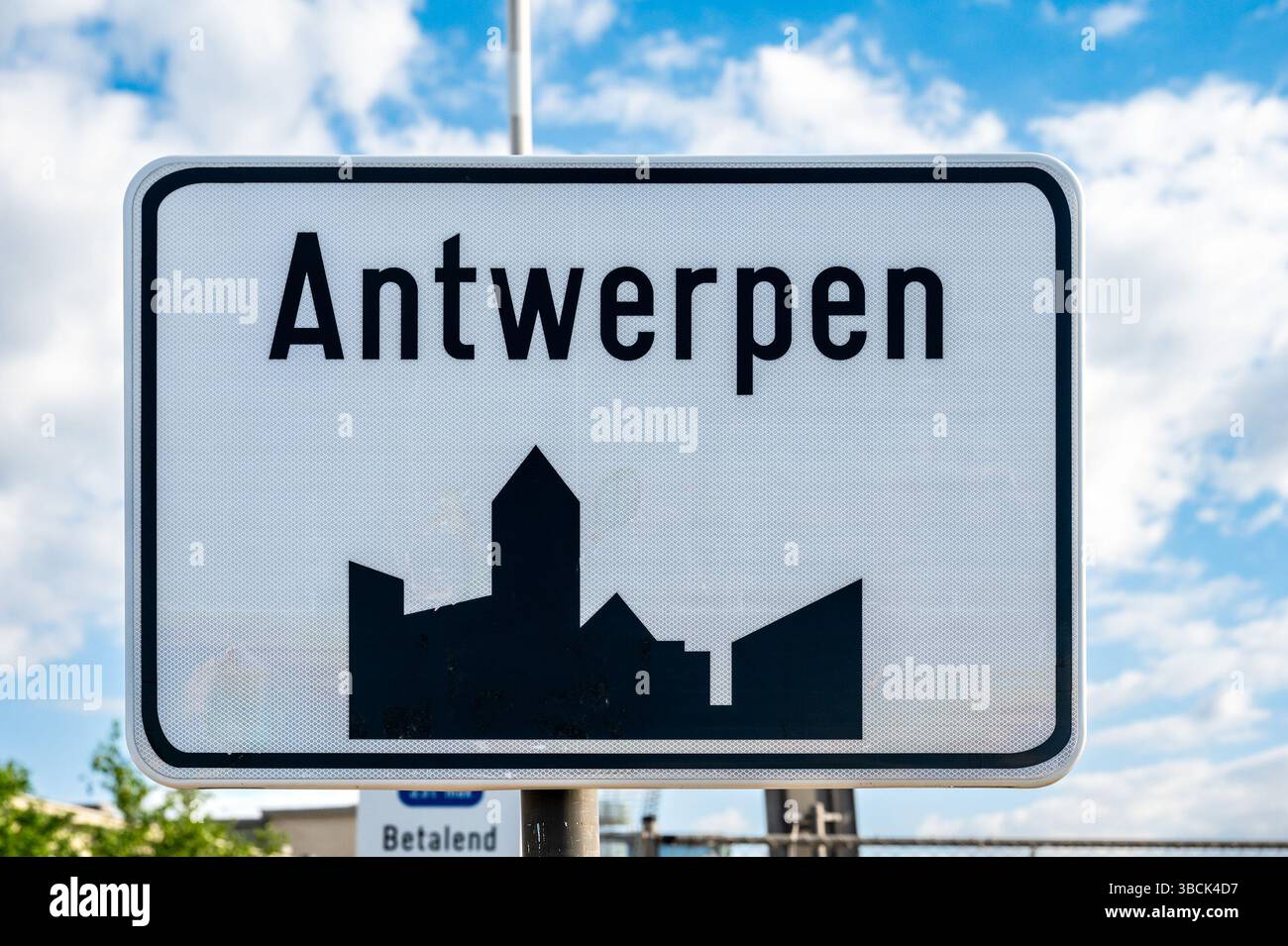 Sign of the city of Antwerp city, Belgium 15 May 2025 Stock Photo - Alamy