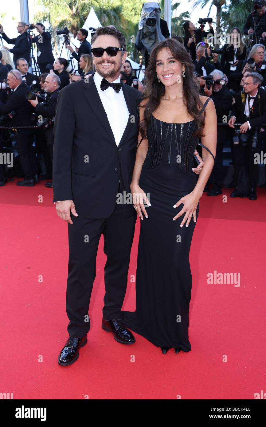 Cannes, France. 20th May, 2025. James Franco and Izabel Pakzad during ...