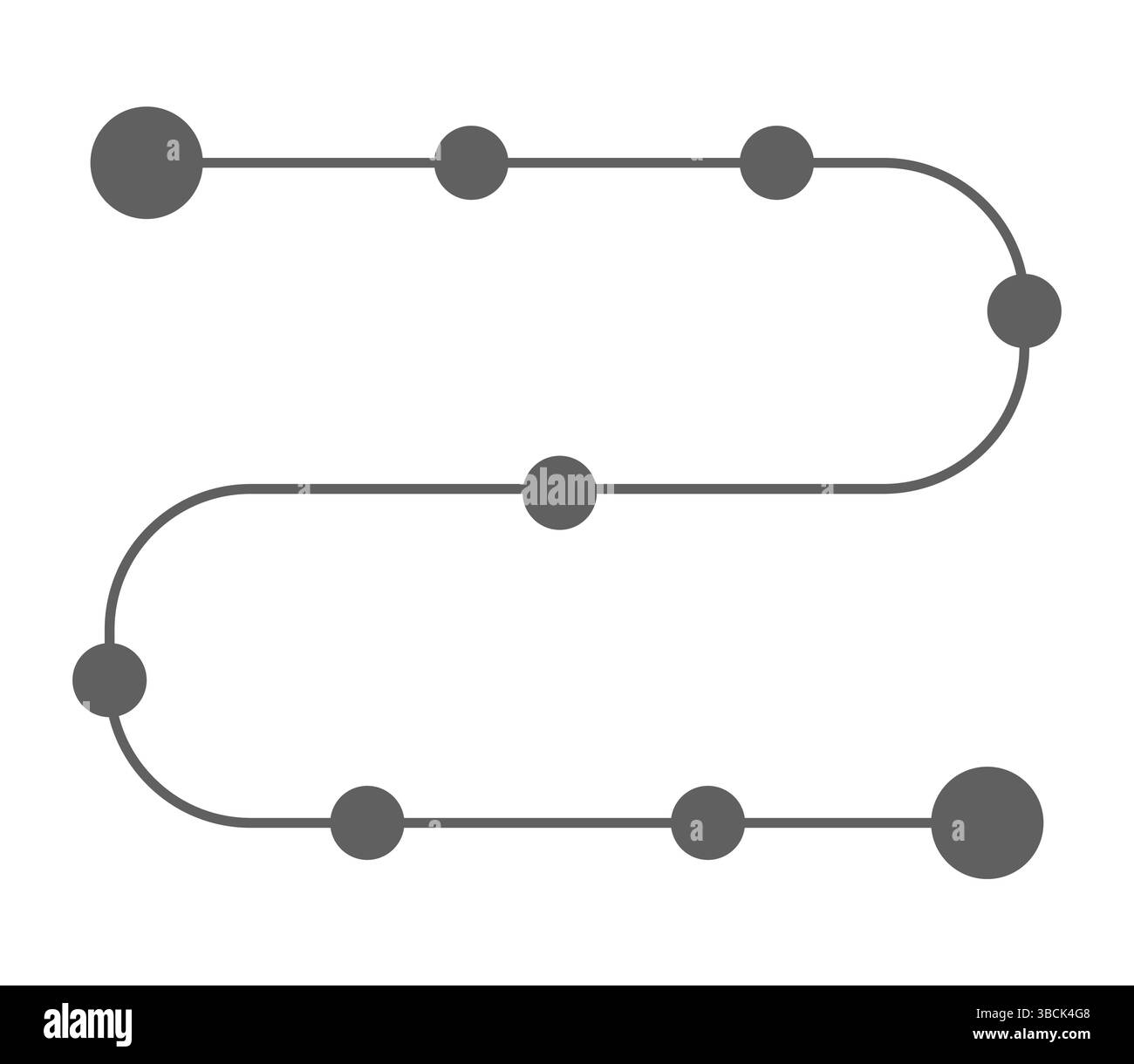 Road map product development chronology plan, strategy direction icon. Simple line process ...