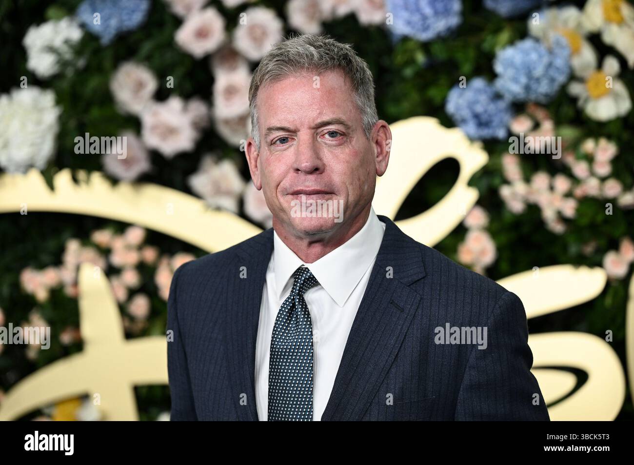 Troy Aikman attends the Disney 2025 Upfront presentation at the North ...