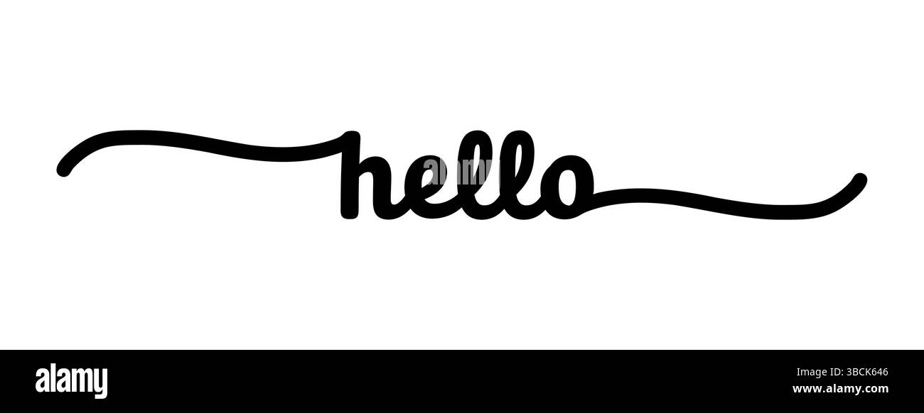 Hello card. Hand drawn positive quote. Modern brush calligraphy ...