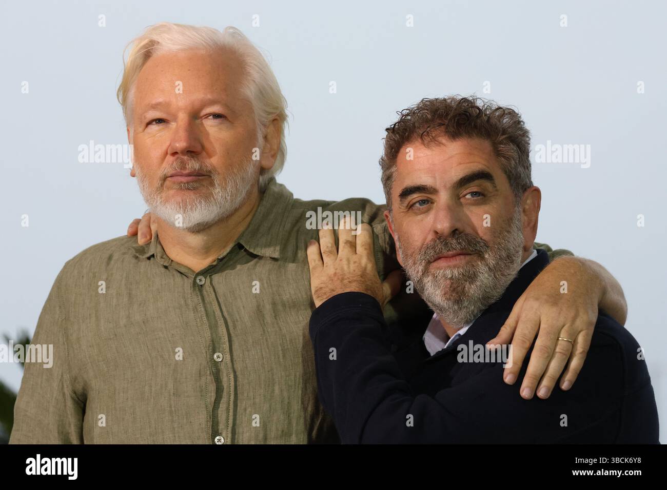 Cannes, France. 20th May, 2025. Julian Assange and Eugene Jarecki ...