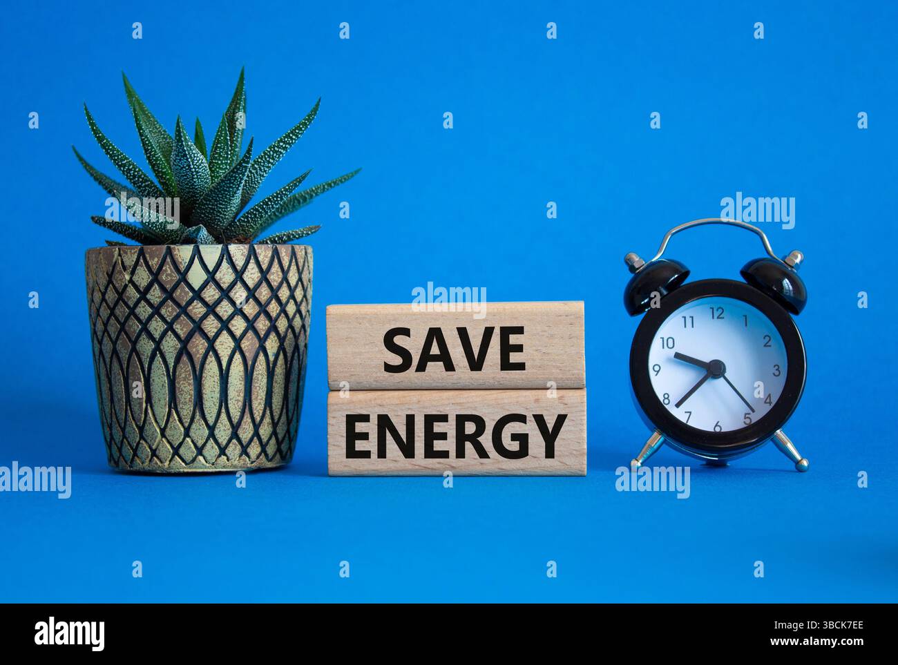 Save Energy symbol. Wooden blocks with words Save Energy. Beautiful ...