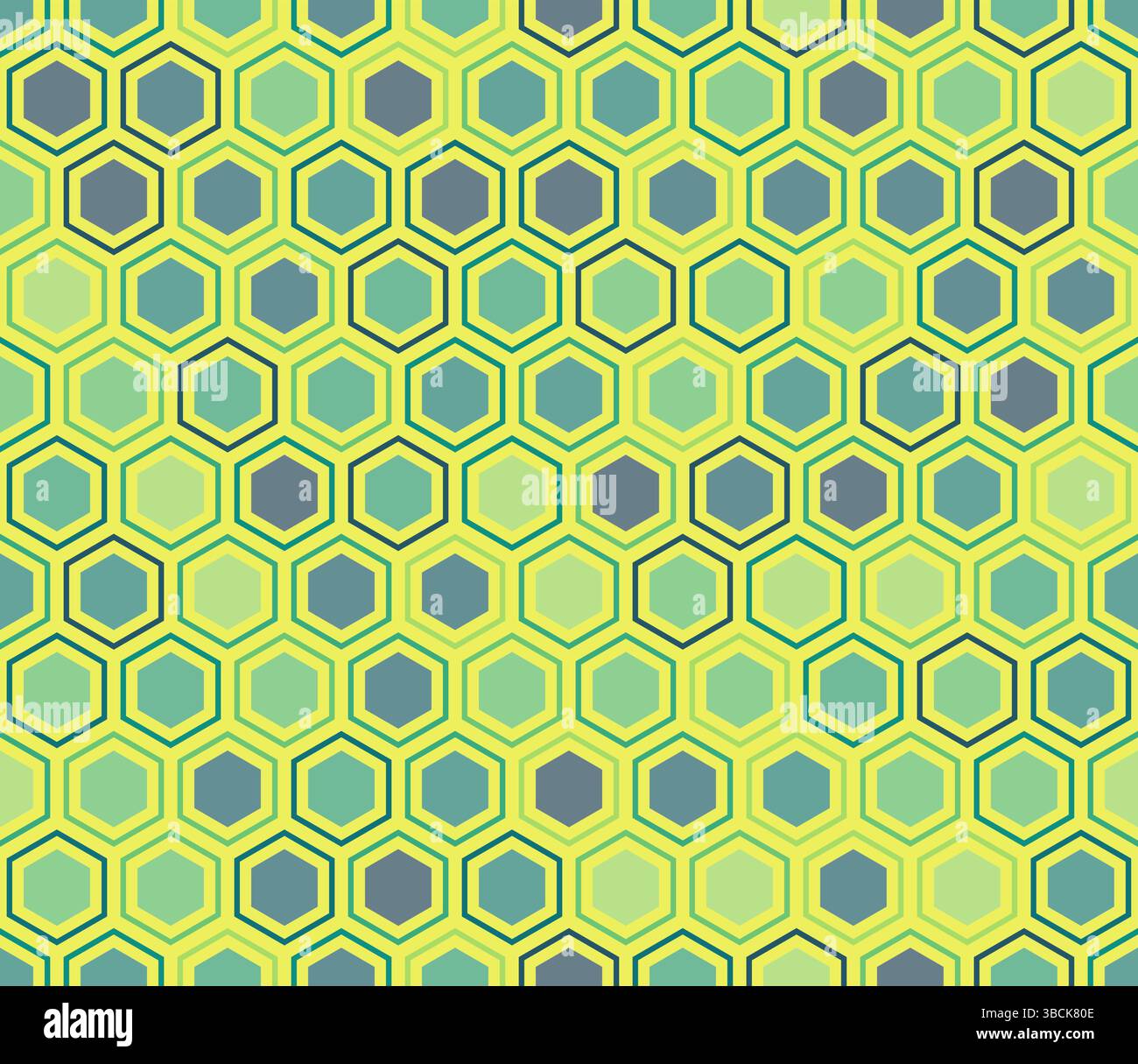 Tileable hexagon pattern. Hexagon mosaic background with inner solid cells. Hexagonal shapes ...