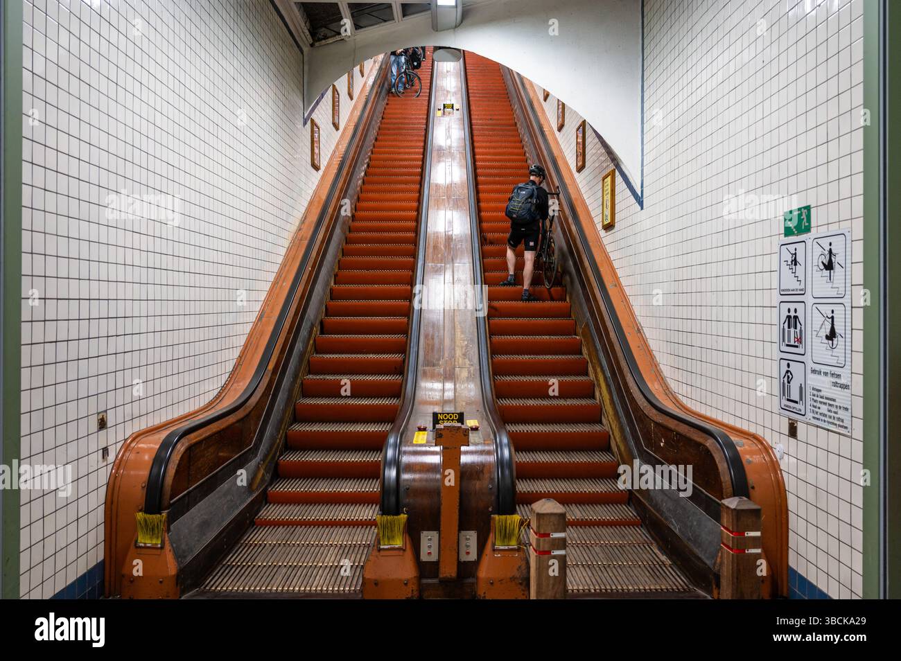 Automated staircase of the Saint Anne tunnel for pedestrian and ...