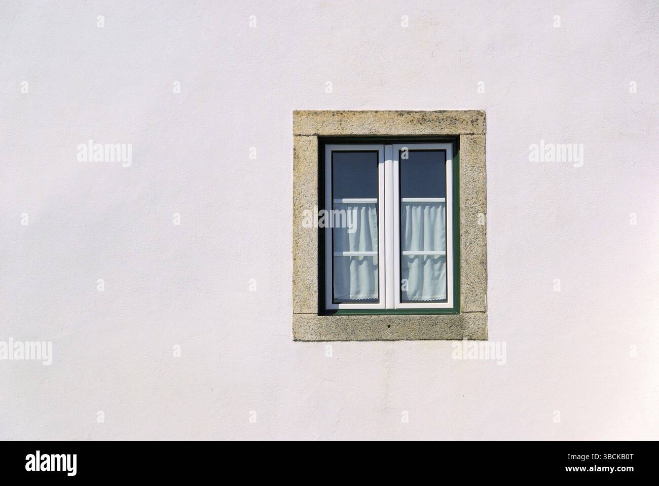 Window in white wall, window in white wall Stock Photo - Alamy