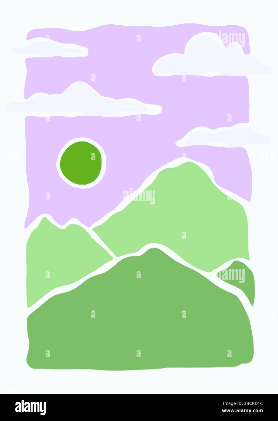 Serene hill Stock Vector Images - Alamy