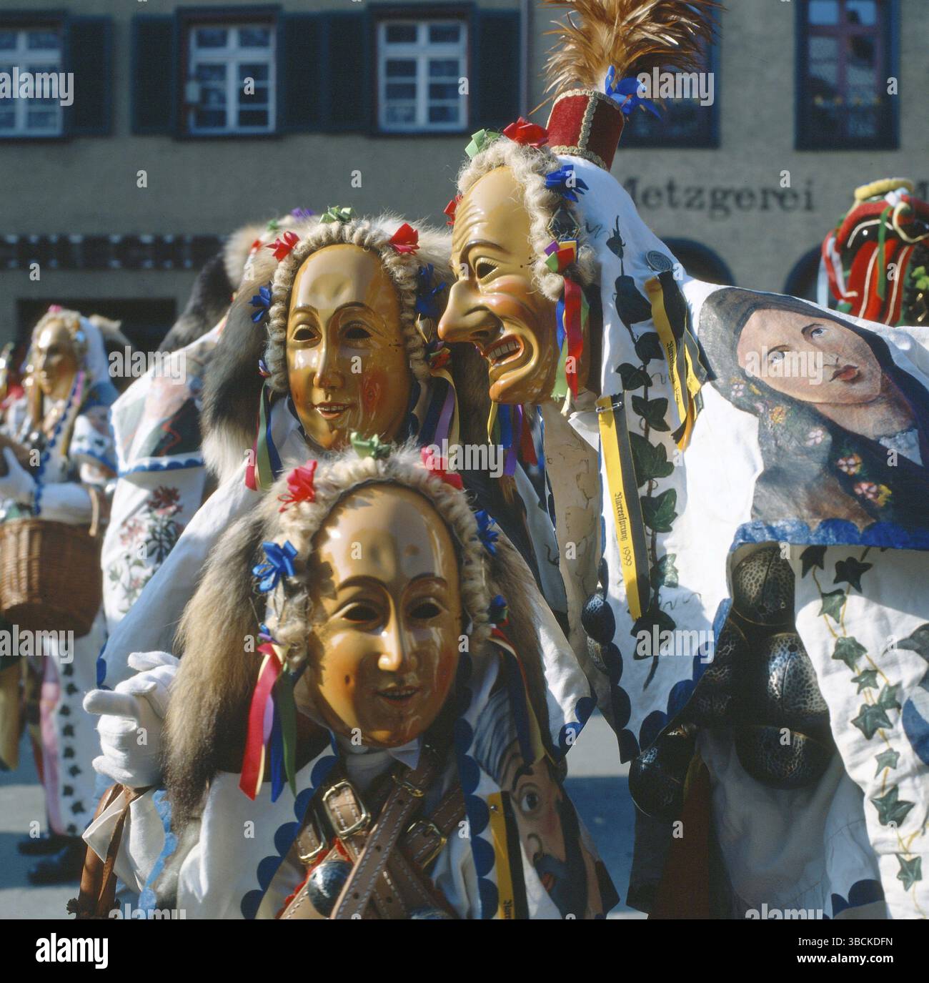 People with fasching mask, Rottweil, Black Forest, Baden-Wuerttemberg ...
