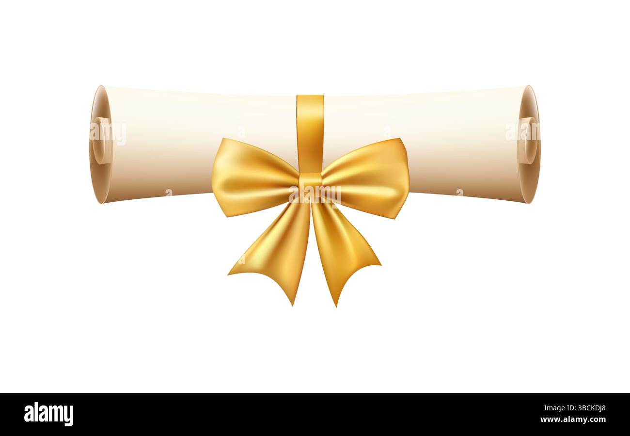 3d diploma scroll icon. Diploma with wax seal Stock Vector Image & Art ...