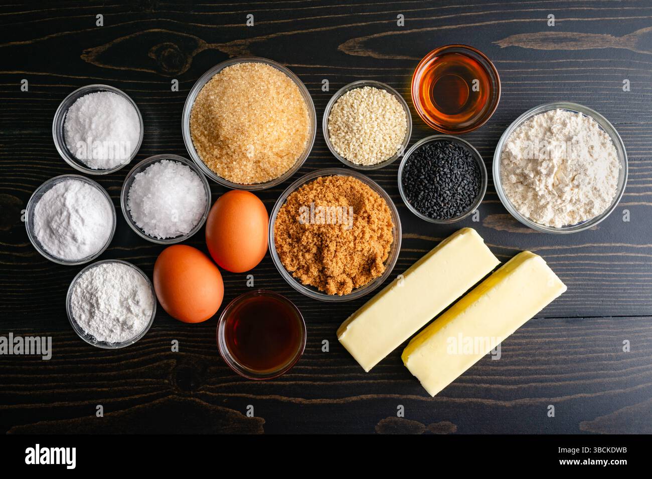 Brown Sugar and Toasted Sesame Cookies Ingredients: White and black ...