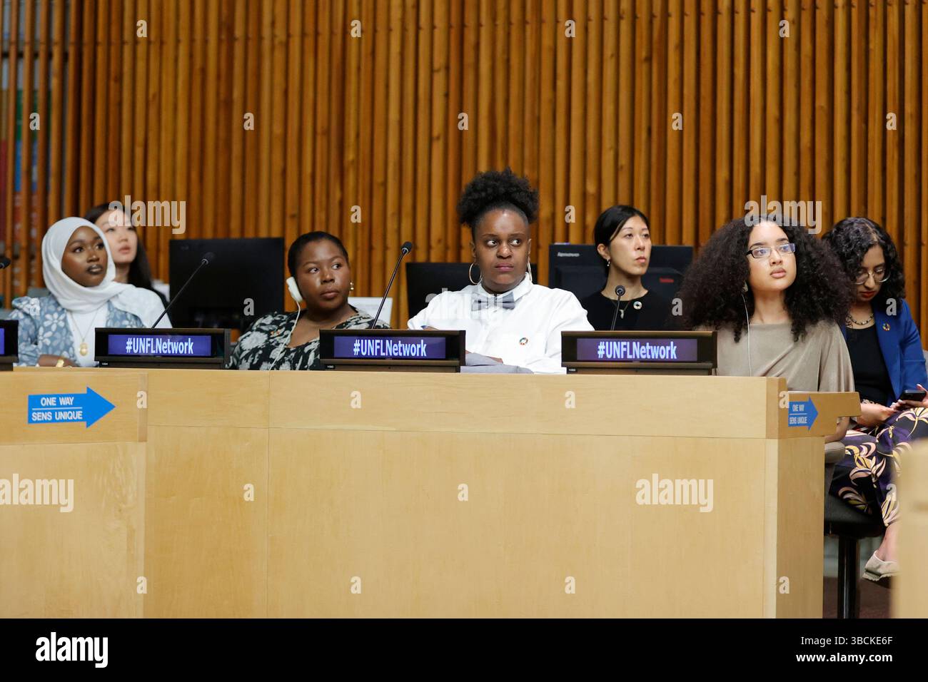 New York, NY - May 19, 2025: Global leaders, industry stakeholders, and United Nations ...