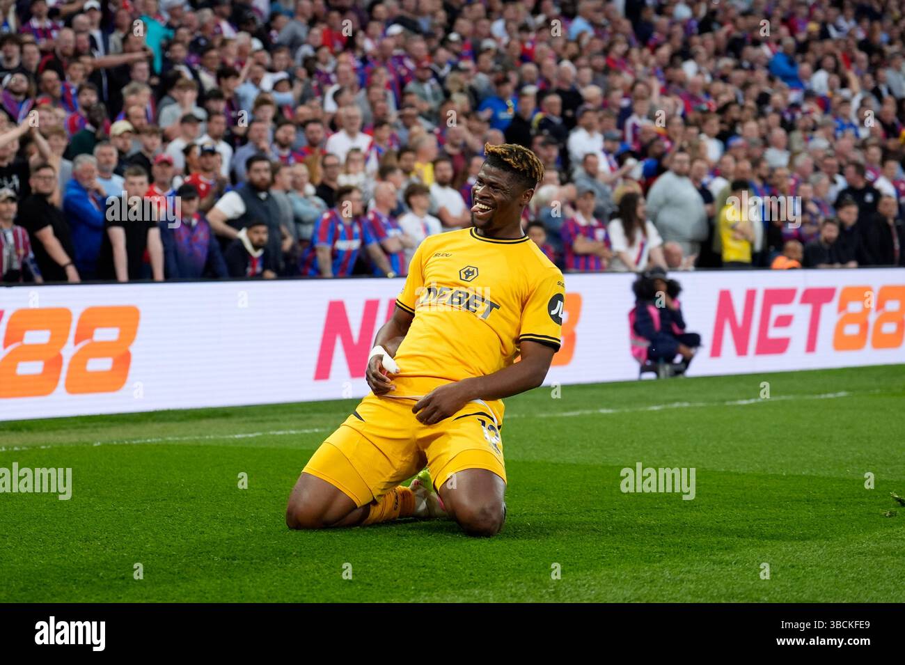 Wolverhampton Wanderers' Emmanuel Agbadou celebrates scoring their side ...