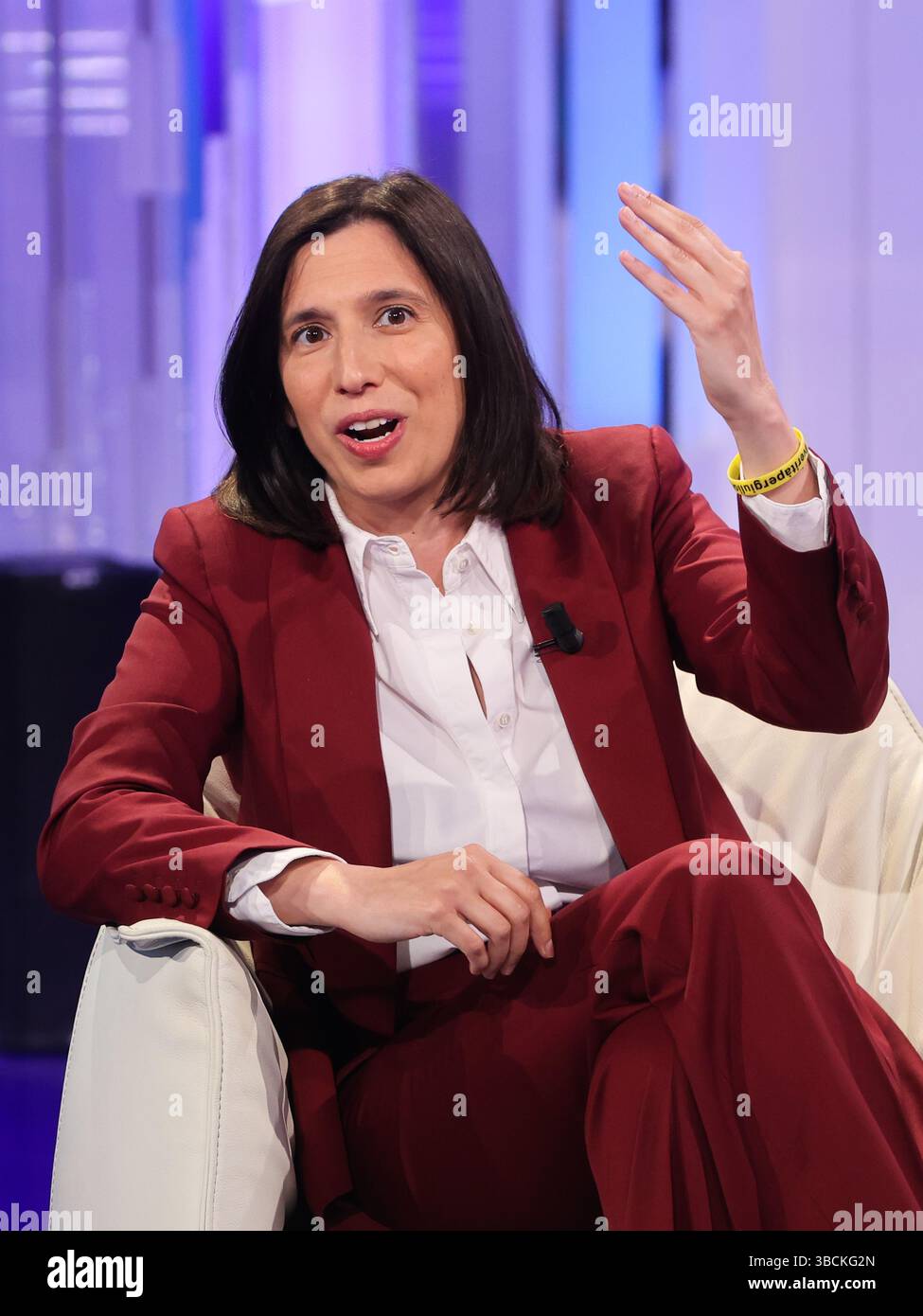 Rome, Italy. 20th May, 2025. Rome, Rai studios ex Dear, TV show "Porta a Porta". In the photo ...