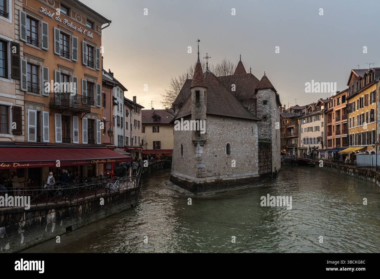 Annecy, France, Dec. 8, 2024. View of the Palais de l'Isle in the ...