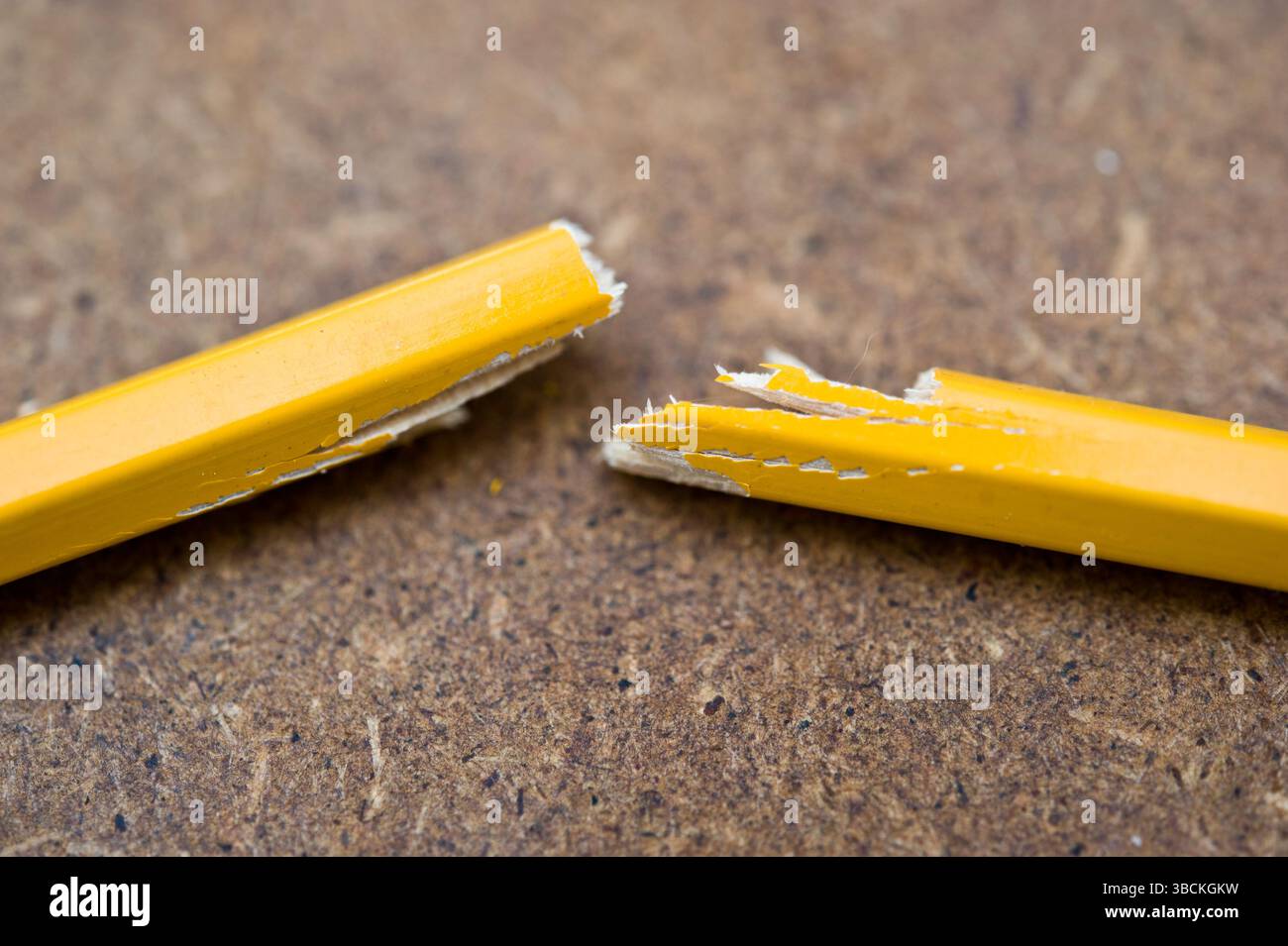 broken drawing pencil, stress and nervous breakdown concept Stock Photo ...