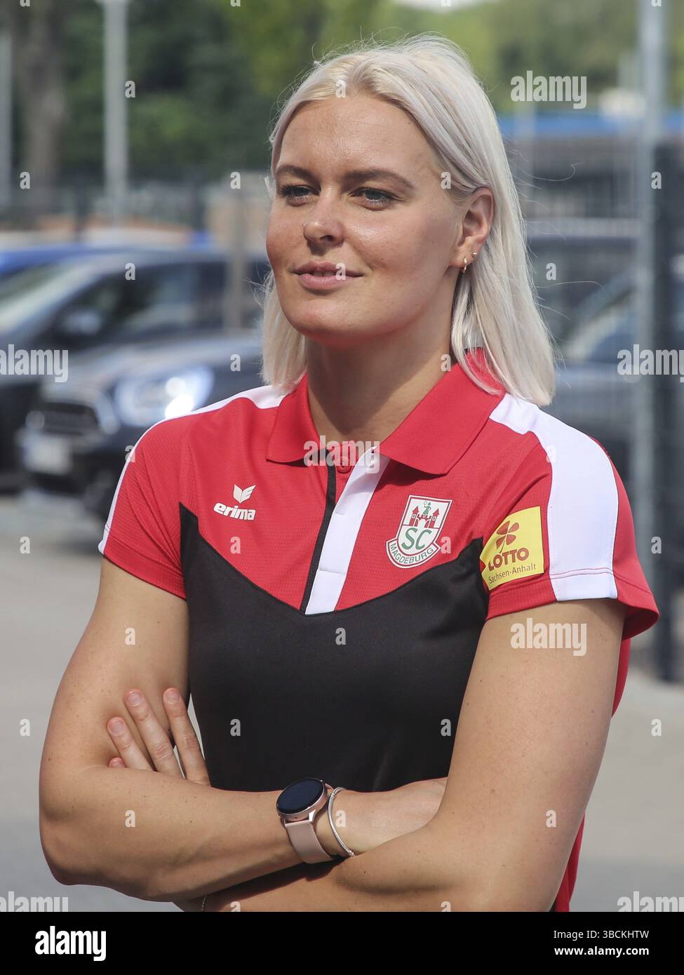 Dutch swimmer Sharon van Rouwendaal SC Magdeburg saying goodbye to the ...