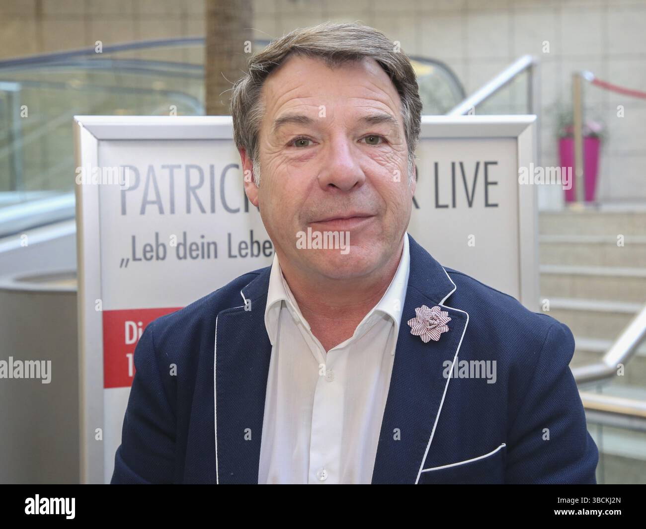 German pop singer Patrick Lindner performing in Magdeburg on 13.02.2018 ...