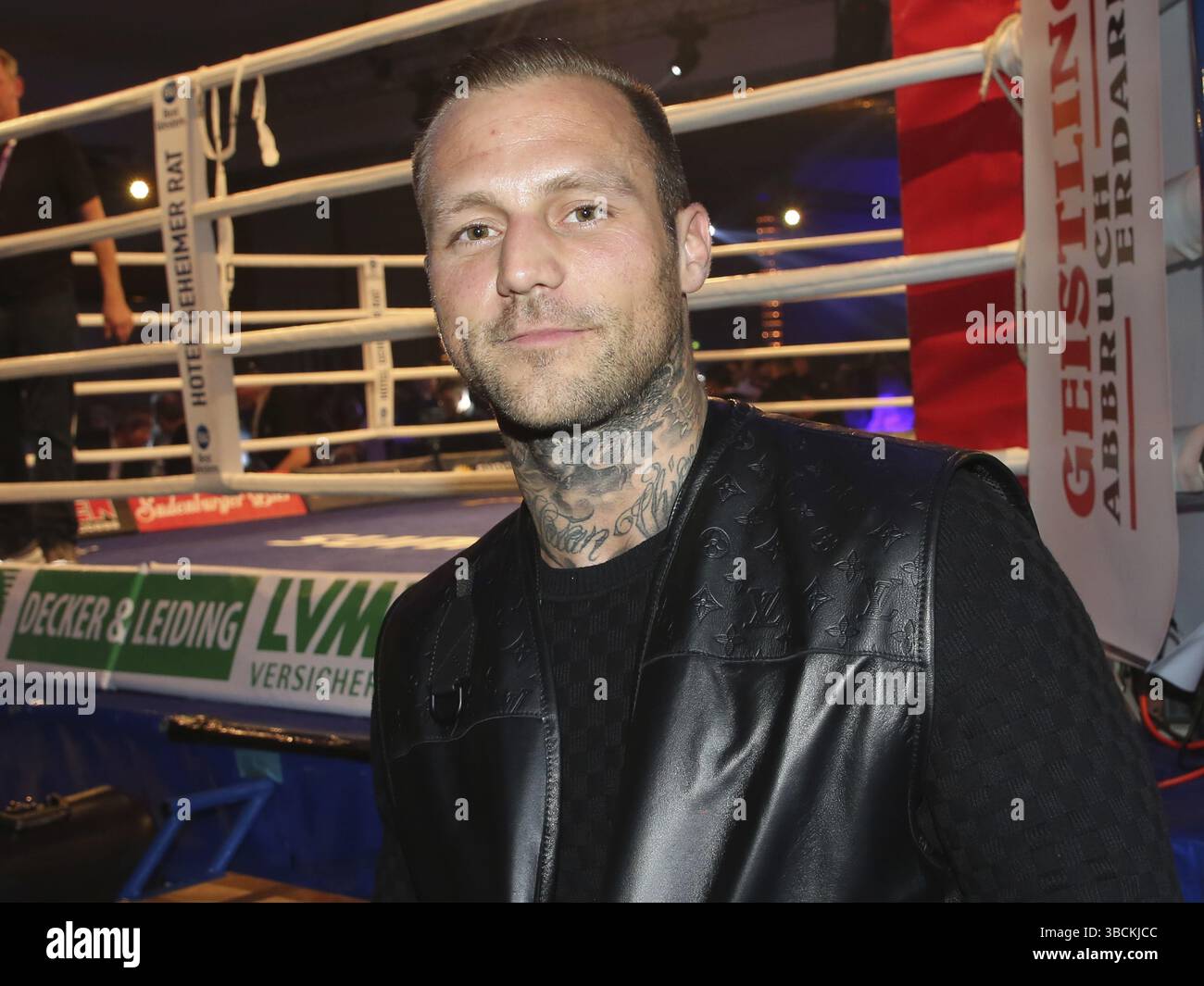 German rapper Kontra K at the boxing gala SES-Boxing on 02.03.2019 in ...