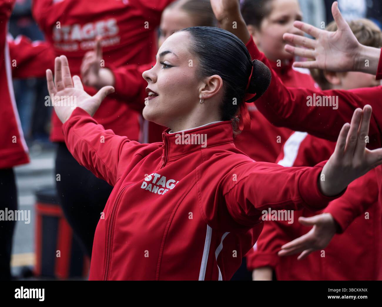 A member of a dance team at the Victoria Day Parade on May 19, 2025 in ...