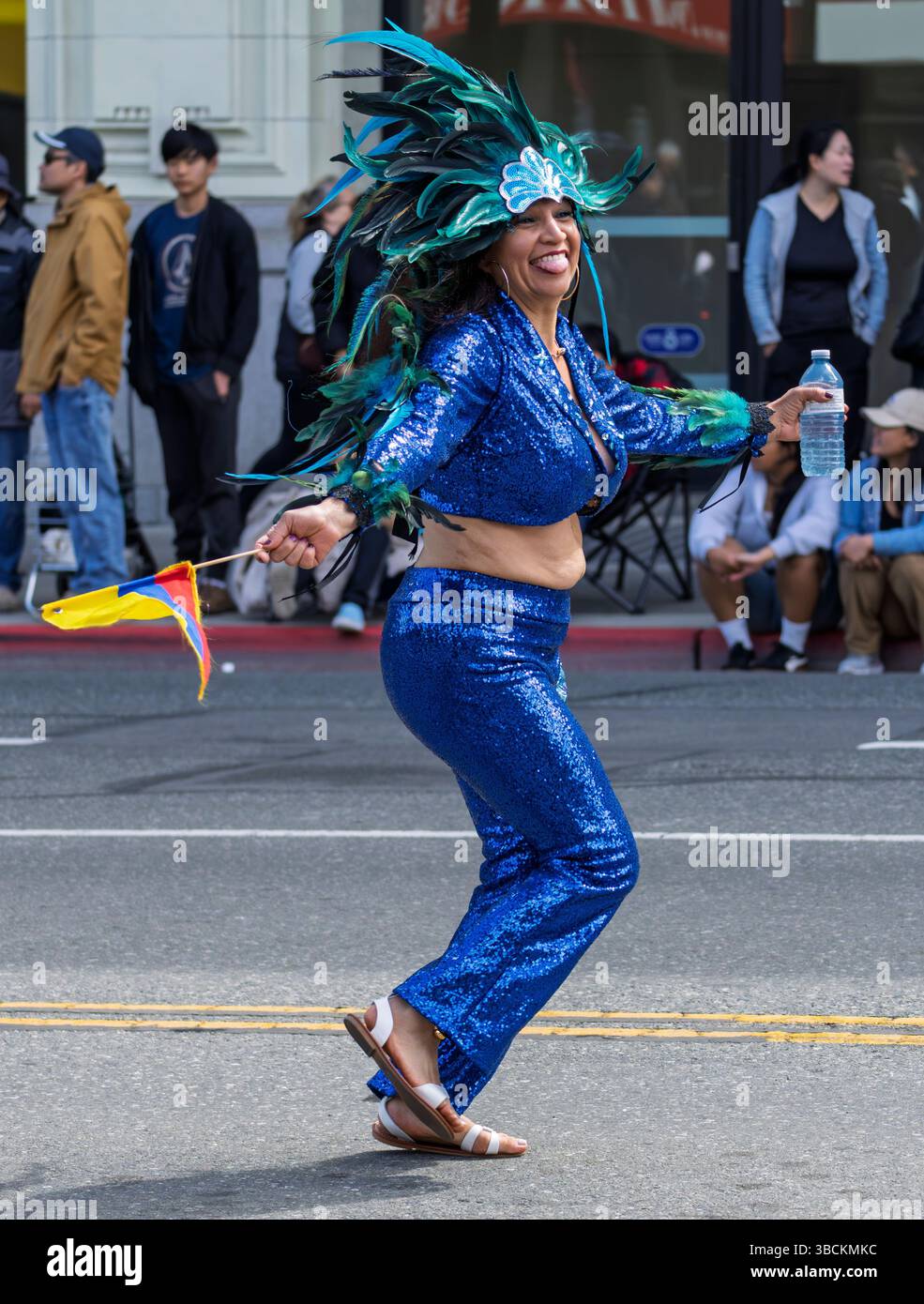 A dancer at the Victoria Day Parade on May 19, 2025 in Victoria ...