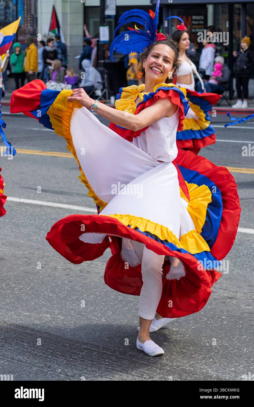A dancer at the Victoria Day Parade on May 19, 2025 in Victoria ...