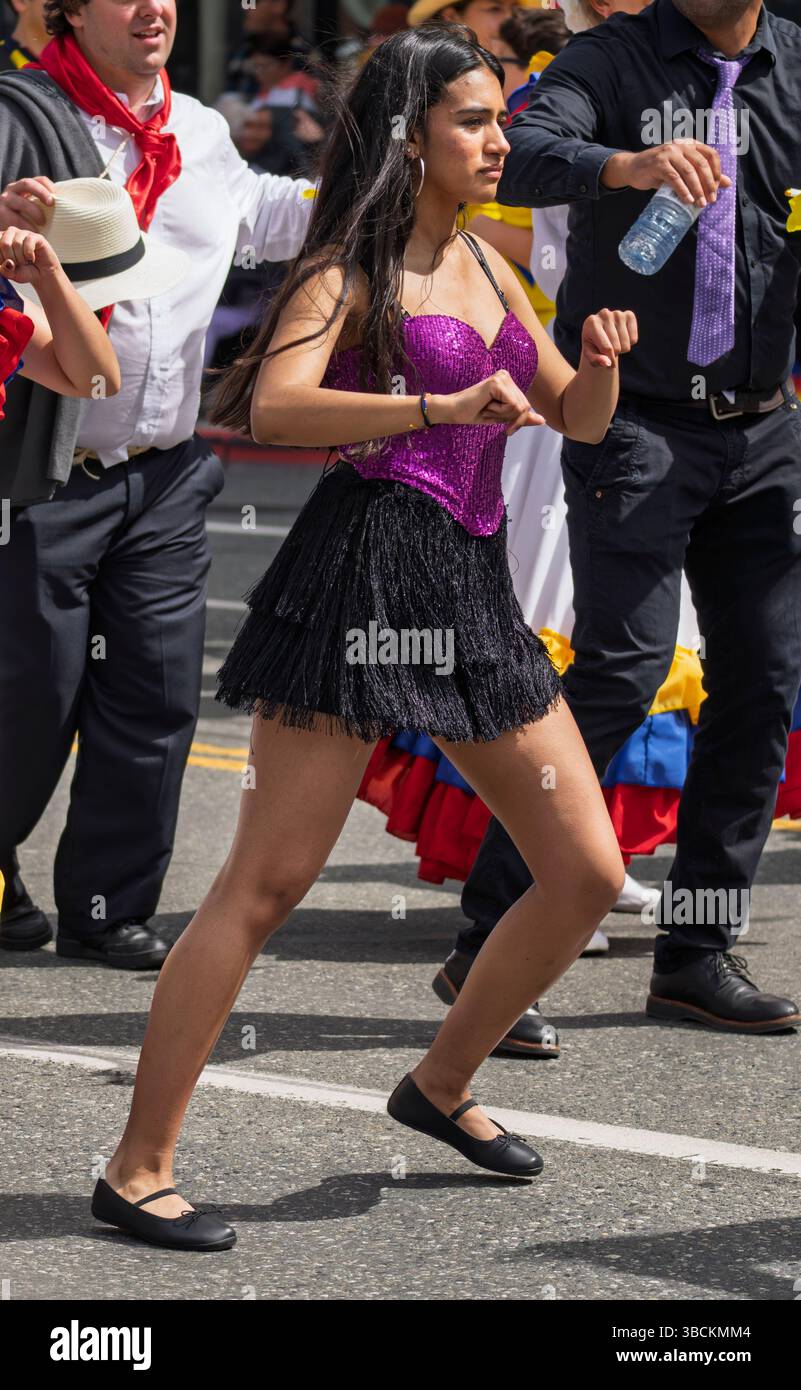 A dancer at the Victoria Day Parade on May 19, 2025 in Victoria ...