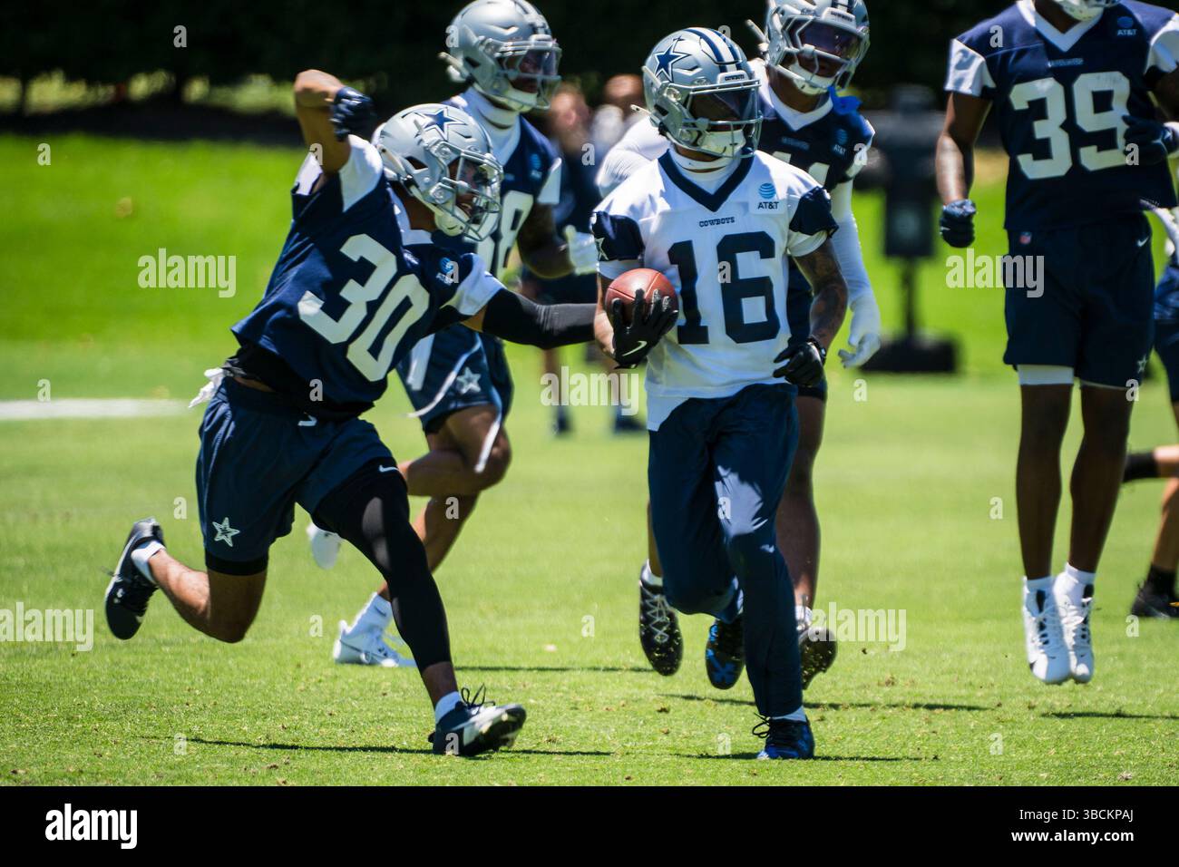 Dallas Cowboys' Jalen Cropper runs the football during NFL football ...
