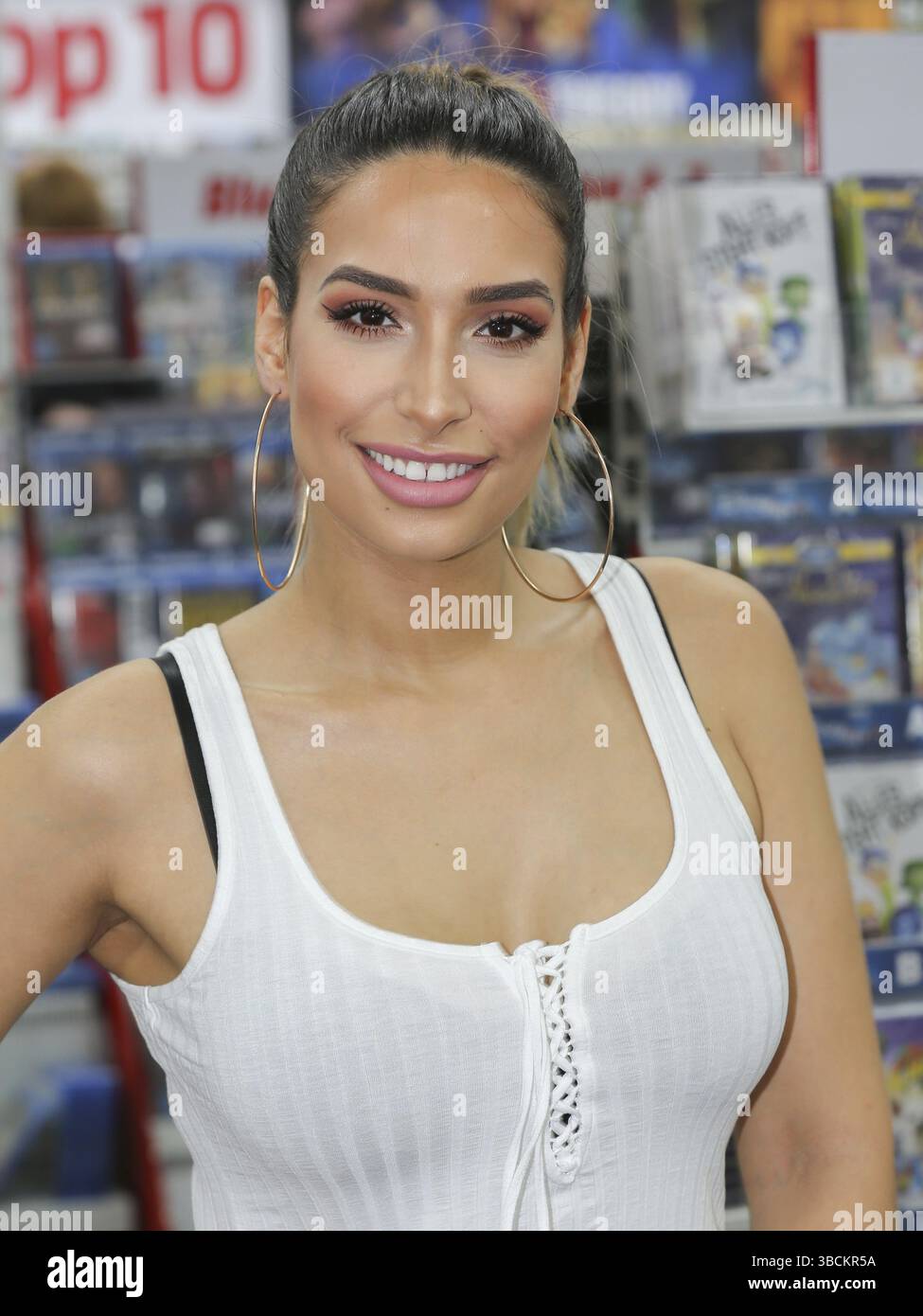German YouTuber Lamiya Slimani at an event in Magdeburg, German ...