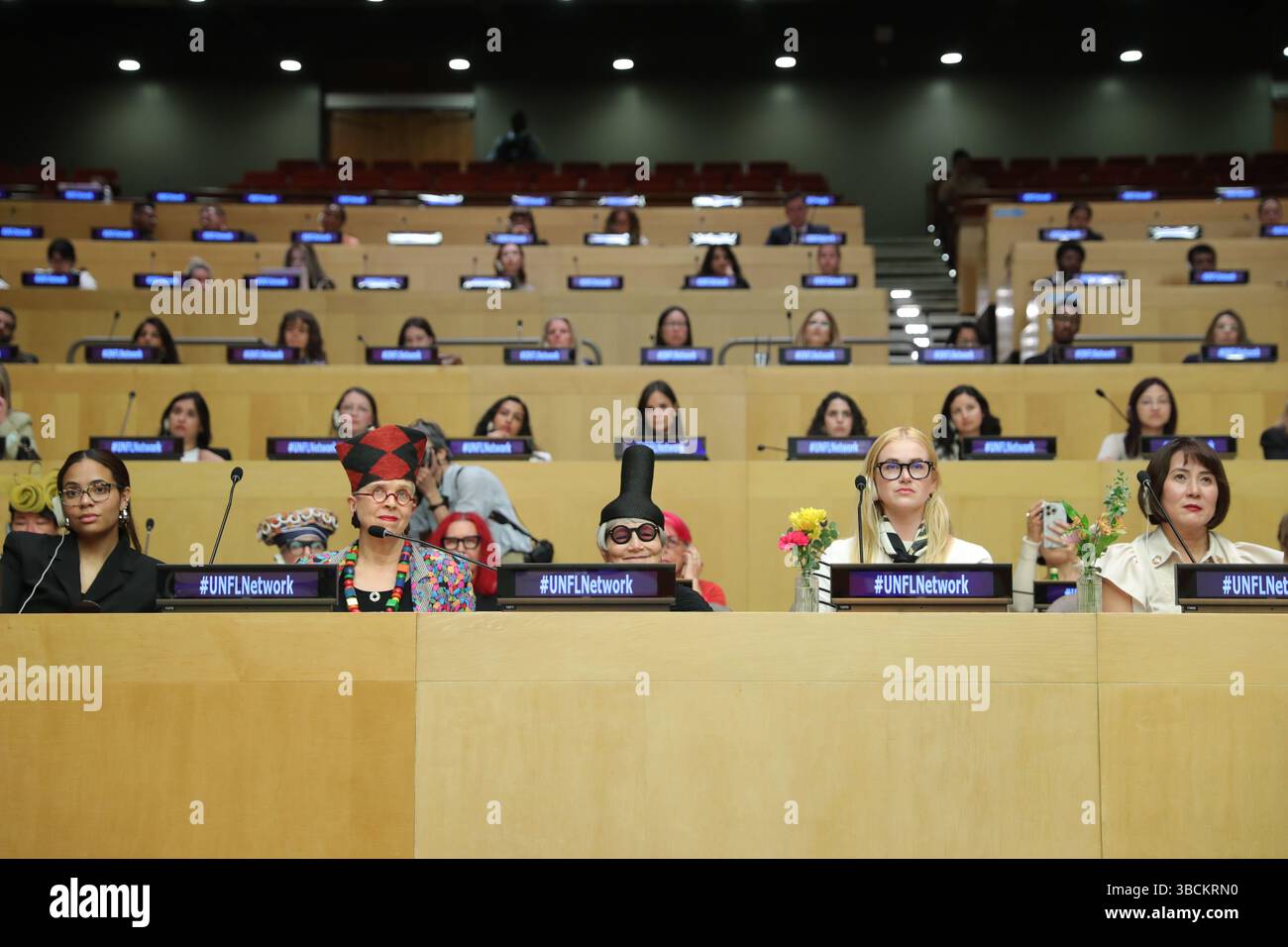 New York, NY - May 19, 2025: Global leaders, industry stakeholders, and United Nations ...