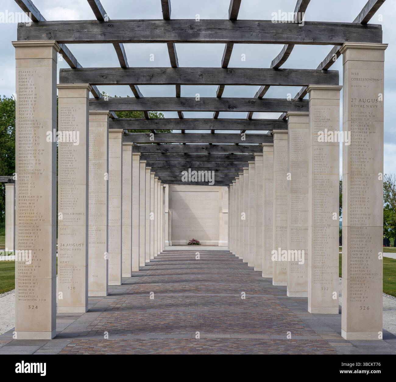 Vers-Sur-Mer, France - 05 16 2025: British Normandy Memorial. Roll of ...