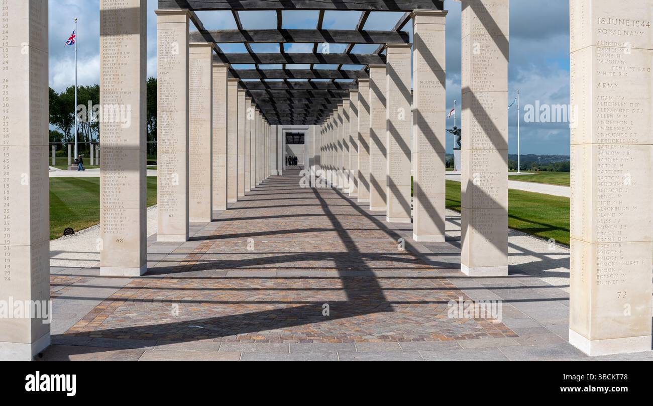 Vers-Sur-Mer, France - 05 16 2025: British Normandy Memorial. Roll of ...