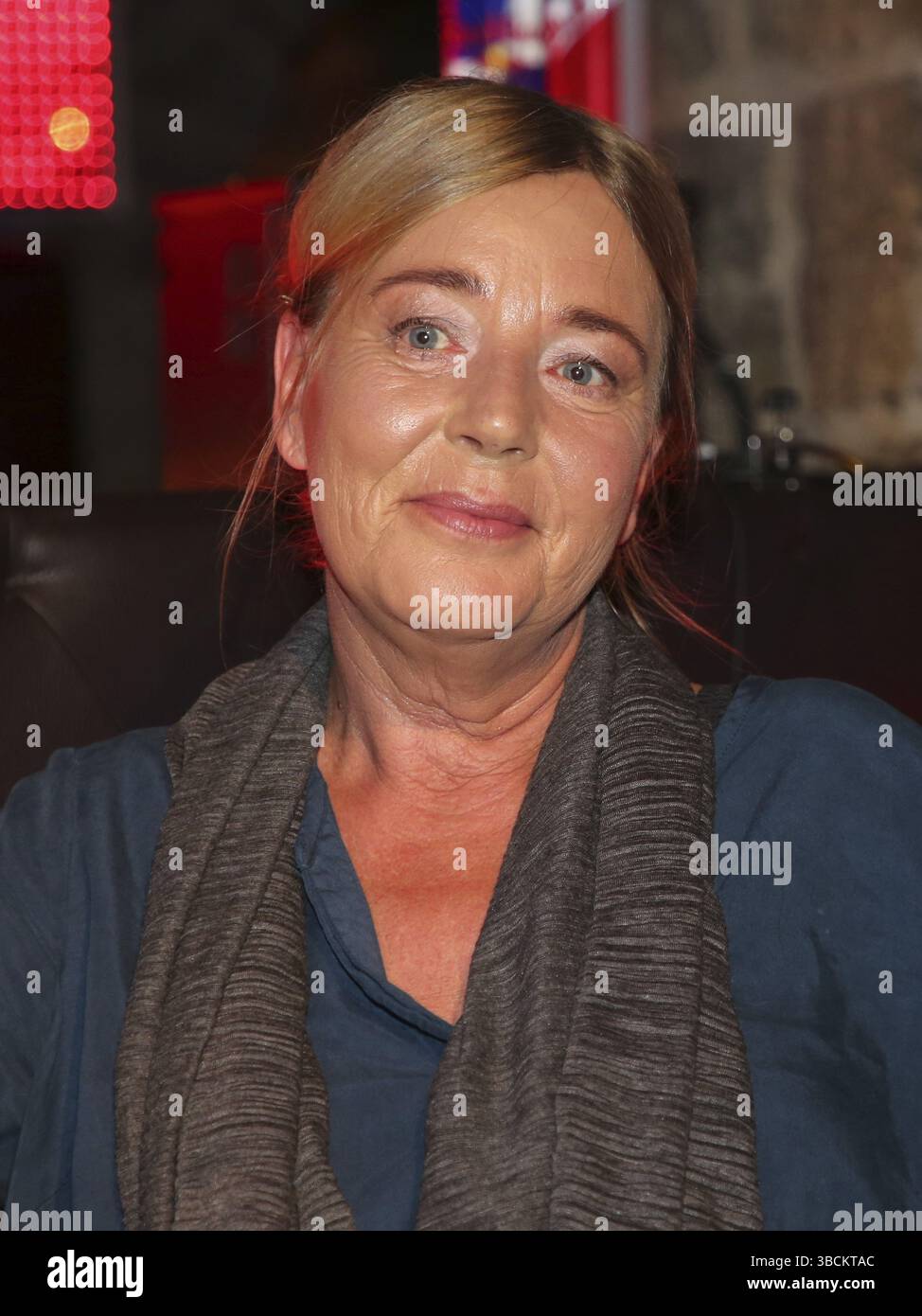 German psychologist and author Susanne Preusker in a talk show on 07/09 ...