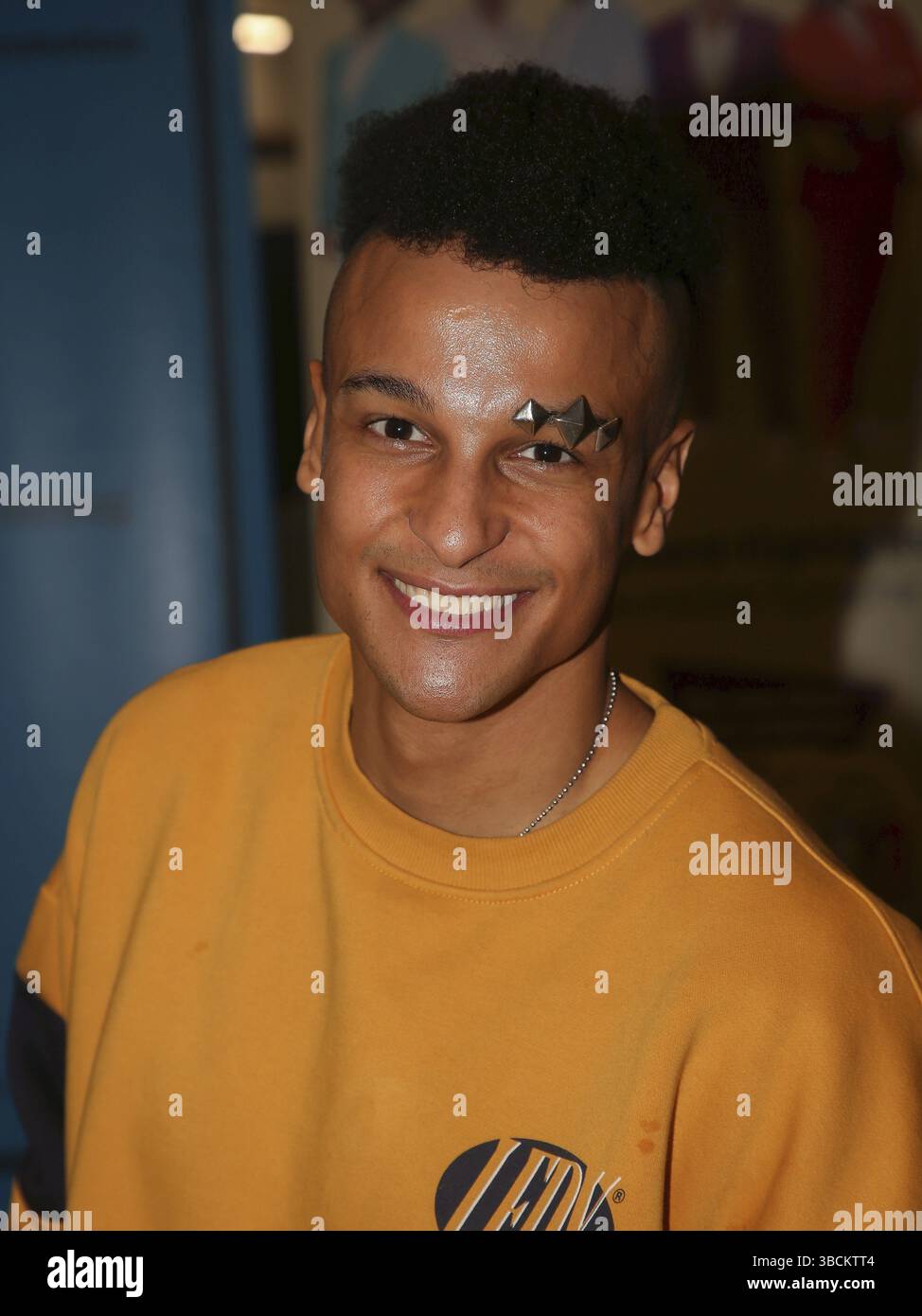 Singer Prince Damien from Schlager boy band TEAM5UeNF on 24/10/2023 in ...