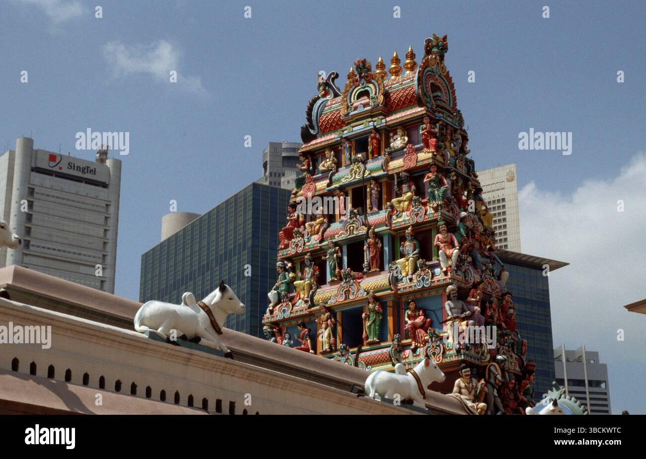 Part of Hindu temple Sri Manamar, Singapore, asia, Hinduism, landscape ...