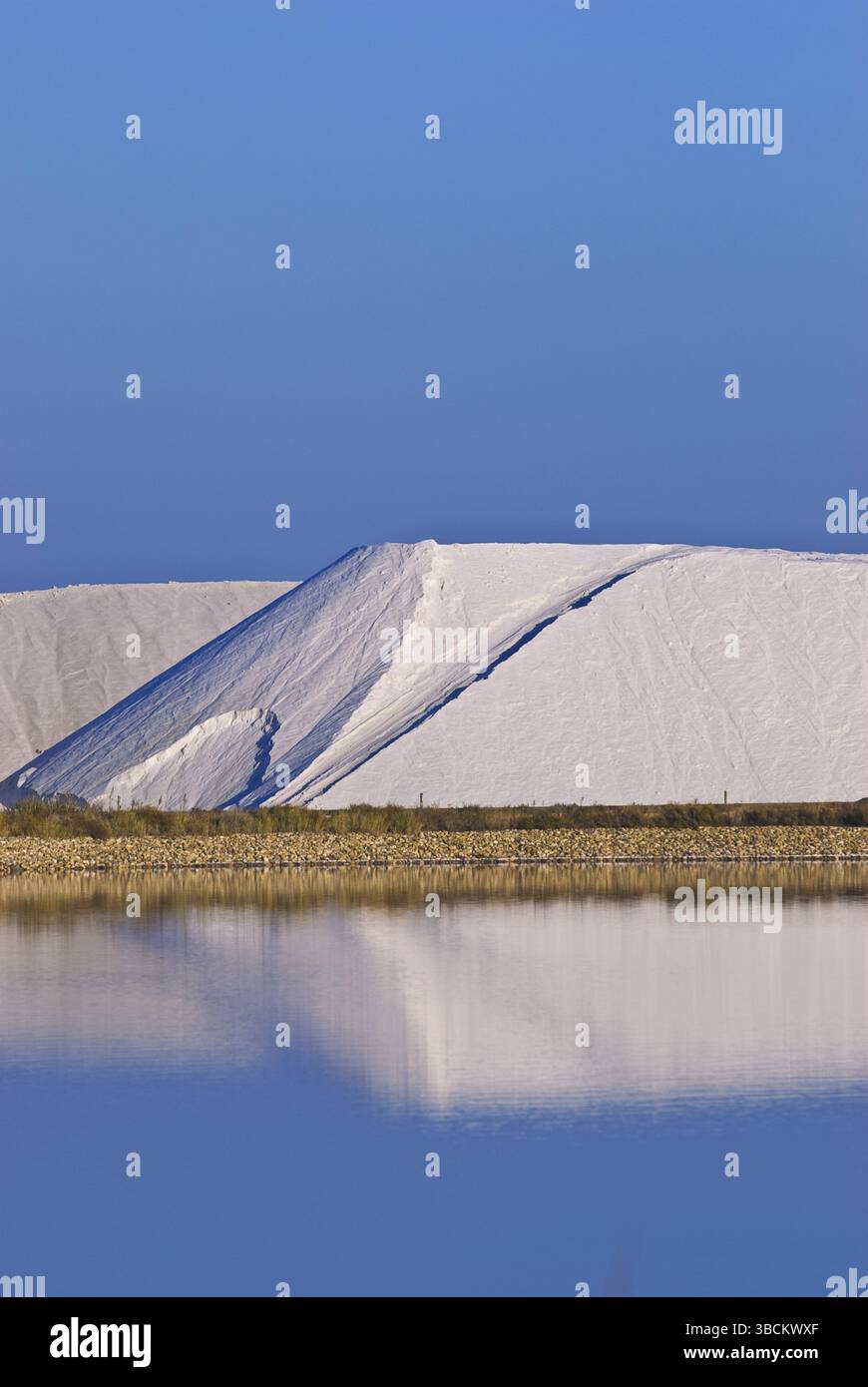 Salt marshes, Aigues-Mortes, Languedoc-Rousillion, France, salt hills ...
