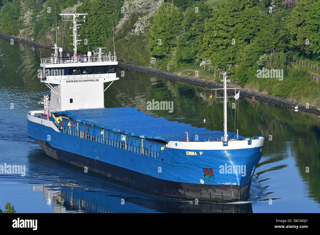 General Cargo Ship EMMA F passing the Kiel Canal Stock Photo - Alamy