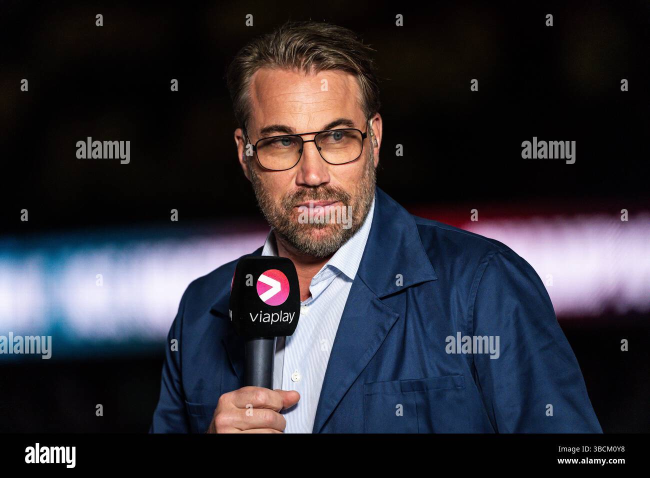 Peter Forsberg in the Viaplay studio during the 2025 IIHF Ice Hockey ...