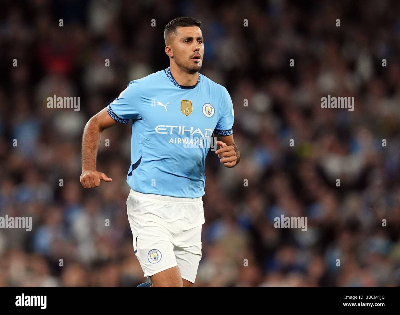 Manchester City's Rodri during the Premier League match at the Etihad ...