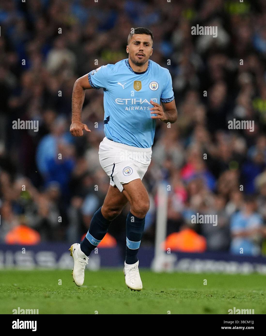 Manchester City's Rodri during the Premier League match at the Etihad ...