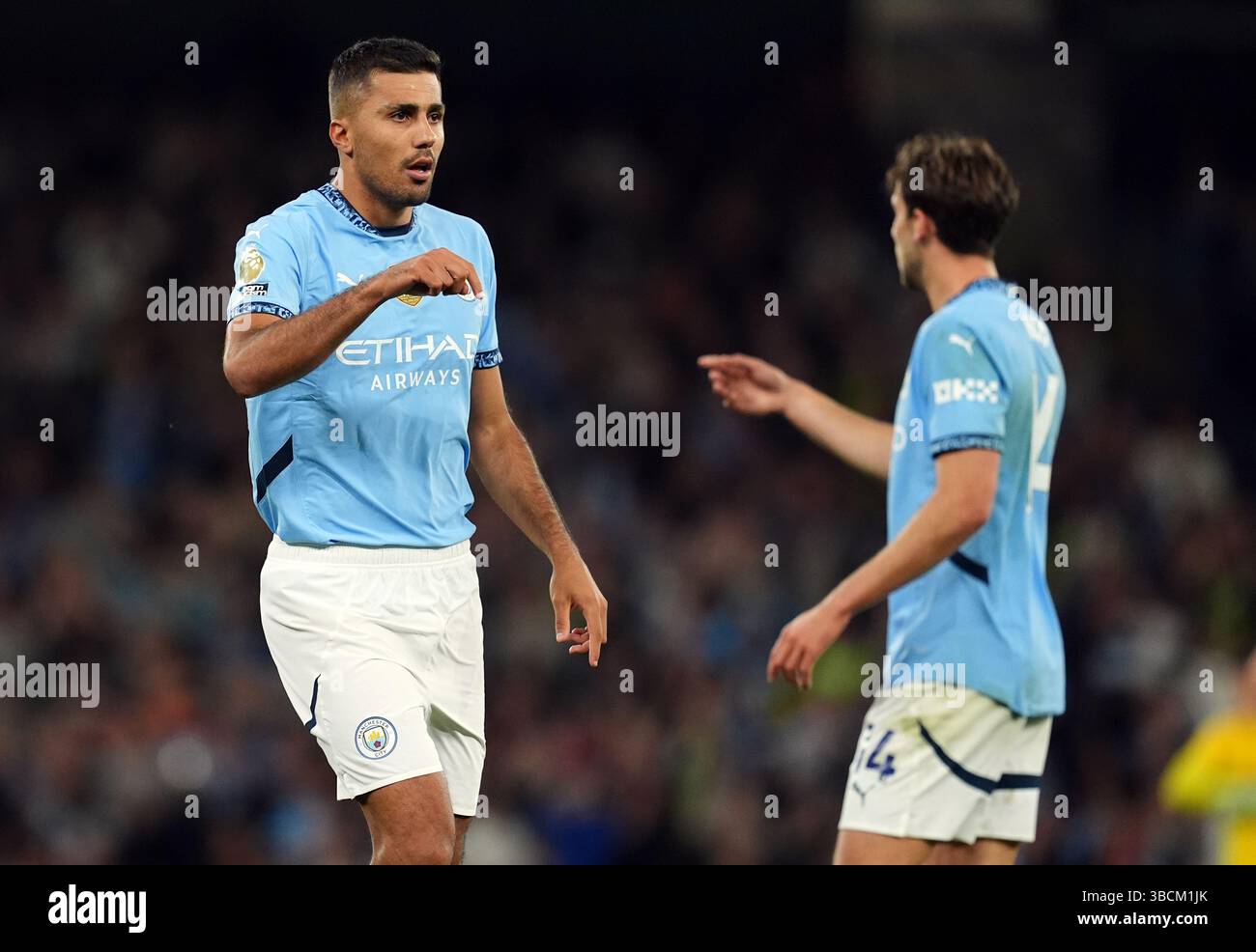 Manchester City's Rodri during the Premier League match at the Etihad ...