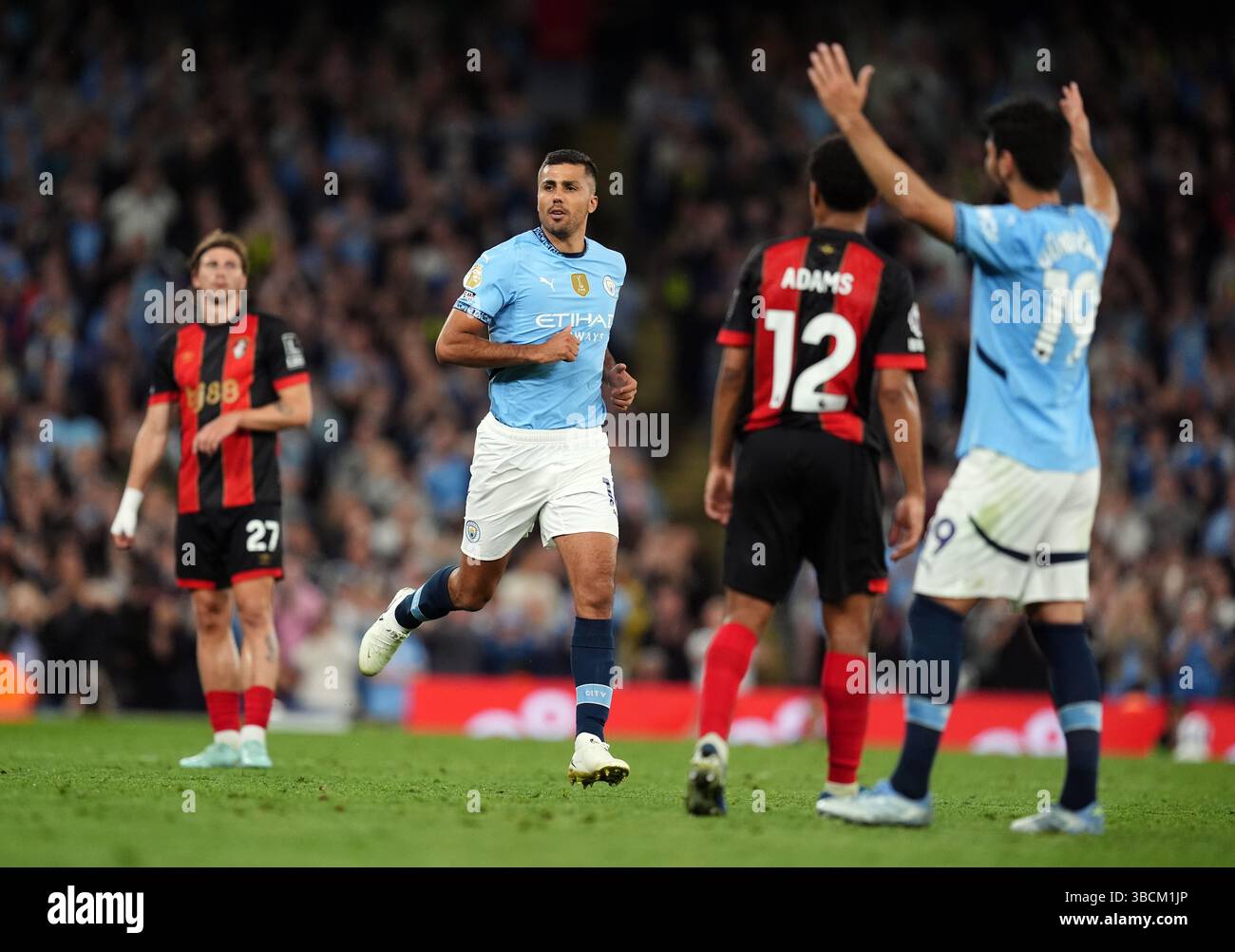 Manchester City's Rodri during the Premier League match at the Etihad ...