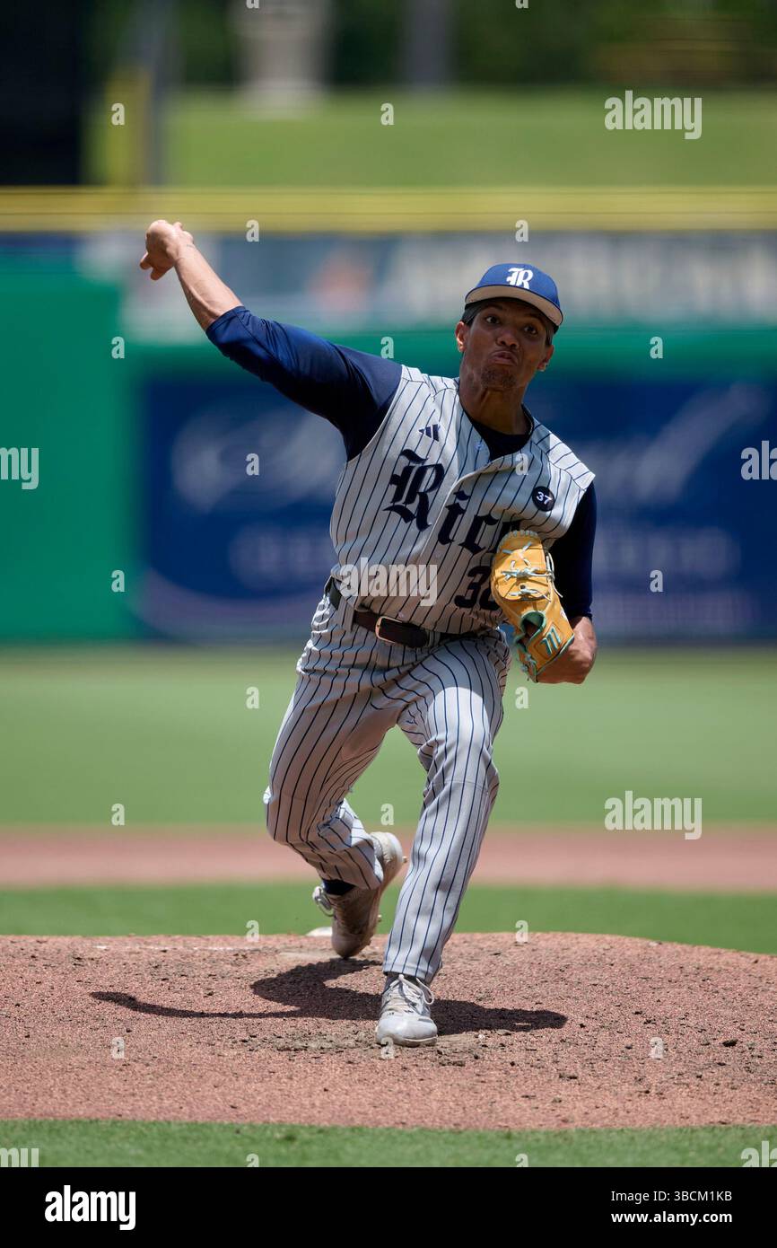 Rice Owls pitcher Davion Hickson (38) during an American Athletic ...